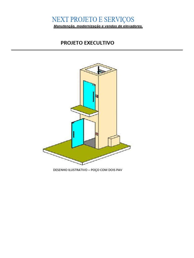 Projeto Executivo - Elevadores | PDF | Pistão