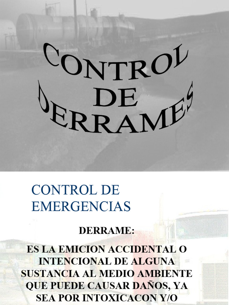 Control de Derrames | PDF | Mercancías peligrosas | Absorción (Química)