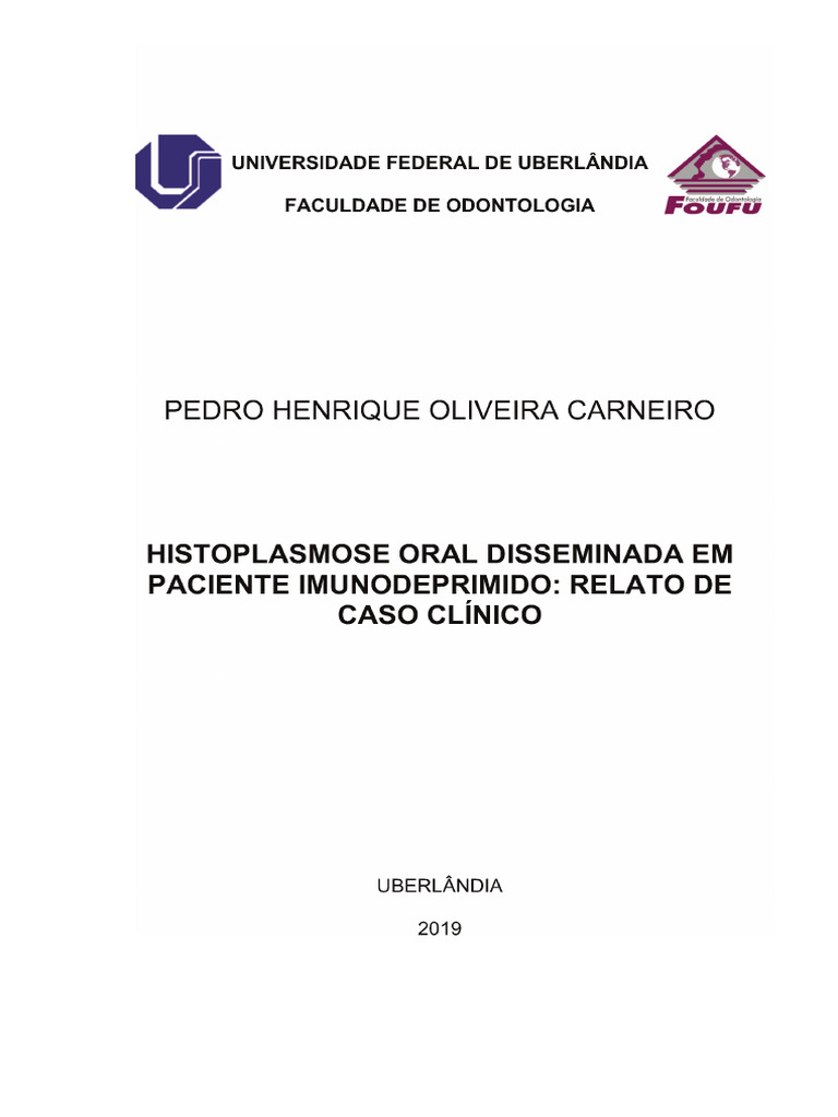 Histoplasmose Oral Disseminada | PDF | Medicina Clínica ...