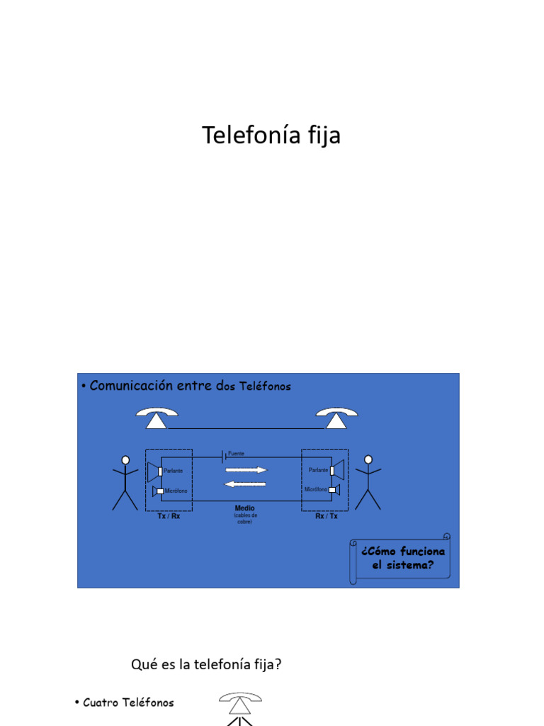 Funcionamiento y Evolución de la Telefonía Fija | PDF | Teléfono ...