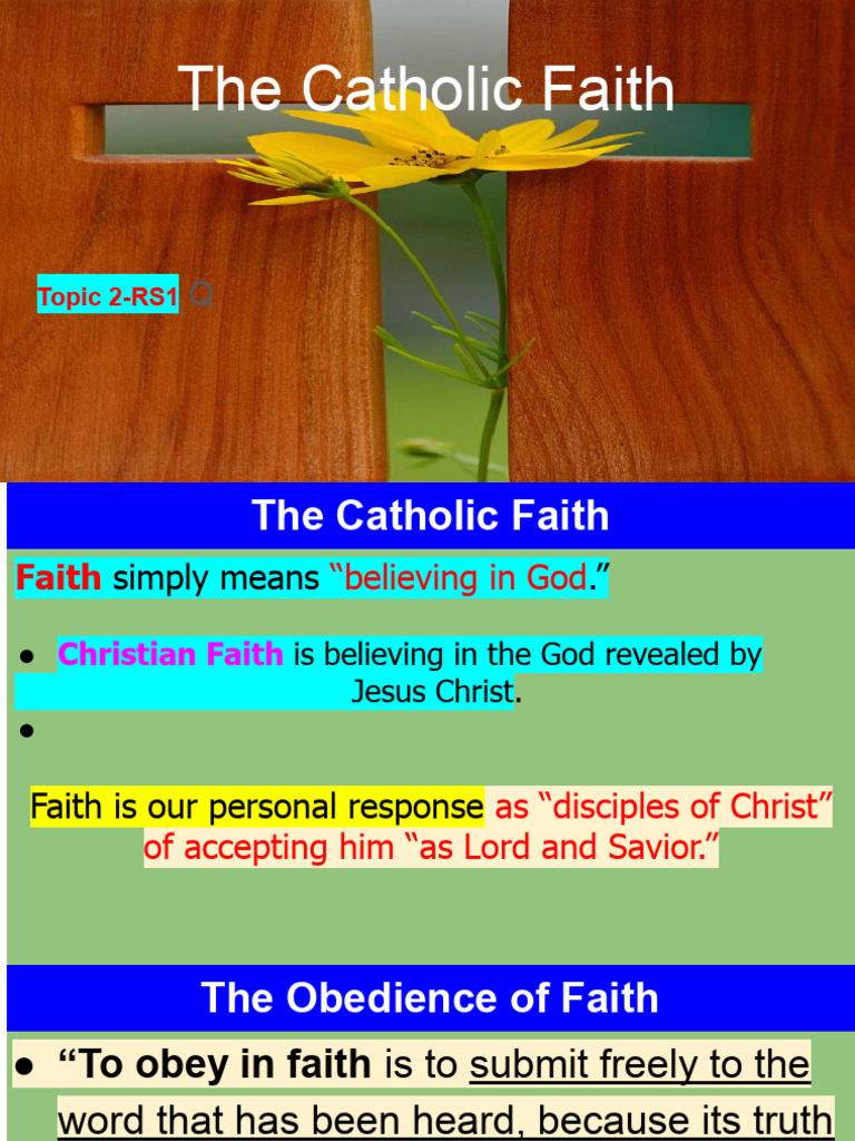 Copy of The Catholic Faith & Profession of Faith | PDF | Faith | Trinity