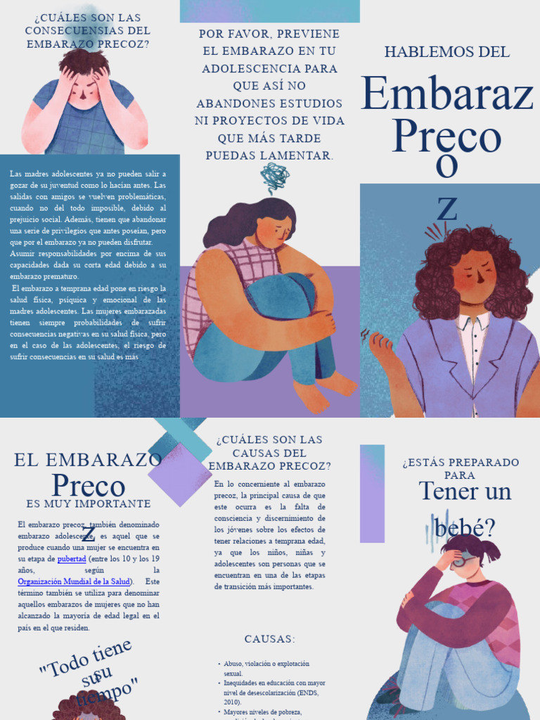 Tríptico Embarazo Precoz | PDF | Embarazo en la adolescencia | Adolescencia Tríptico Embarazo Precoz | PDF | Embarazo en la adolescencia | Adolescencia