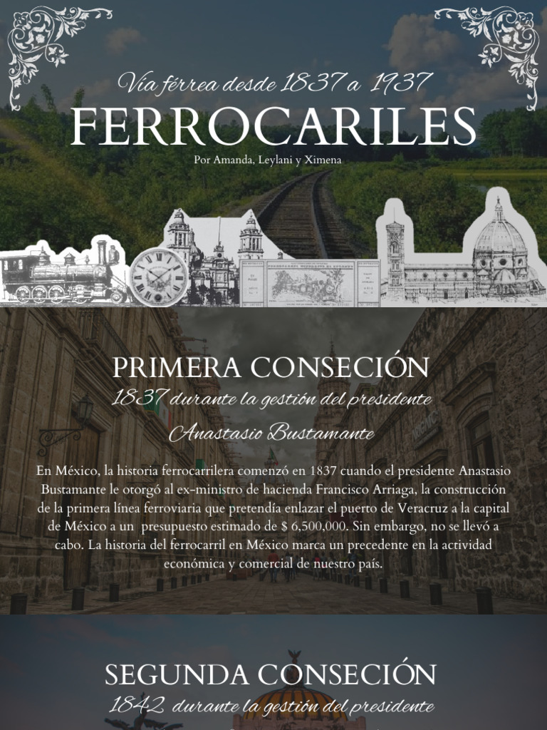 Historia del Ferrocarril en México | PDF | México | Transporte ferroviario