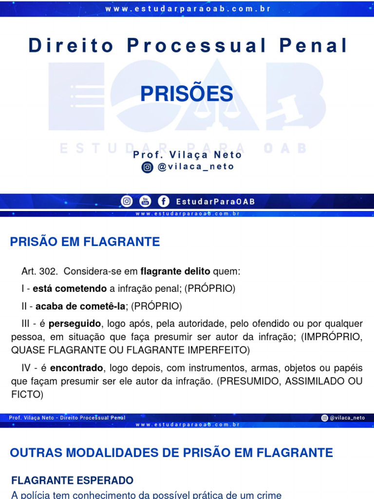 Modalidades de Prisão em Flagrante | PDF | Crimes | Crime e Violência
