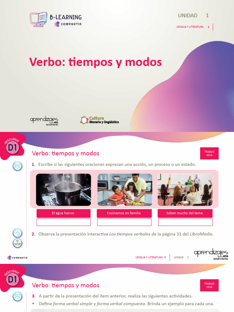 L9 U1 P30-35 Verbo Tiempos y Modos | PDF | Verbo | Lingüística