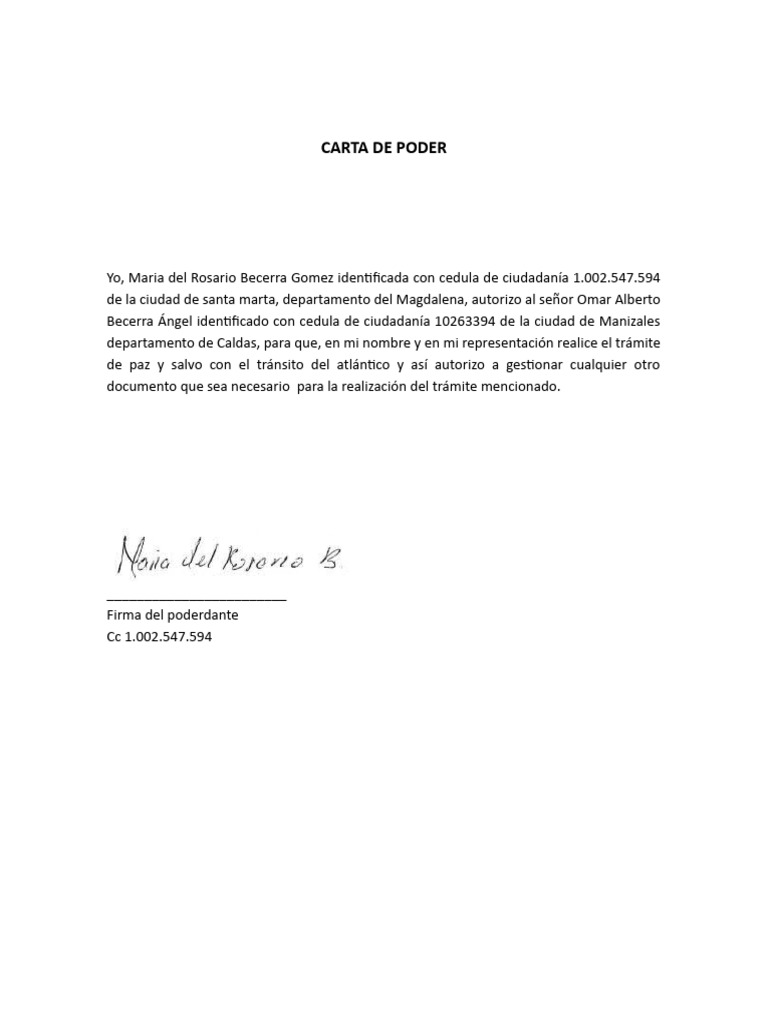 Carta de Poder | PDF