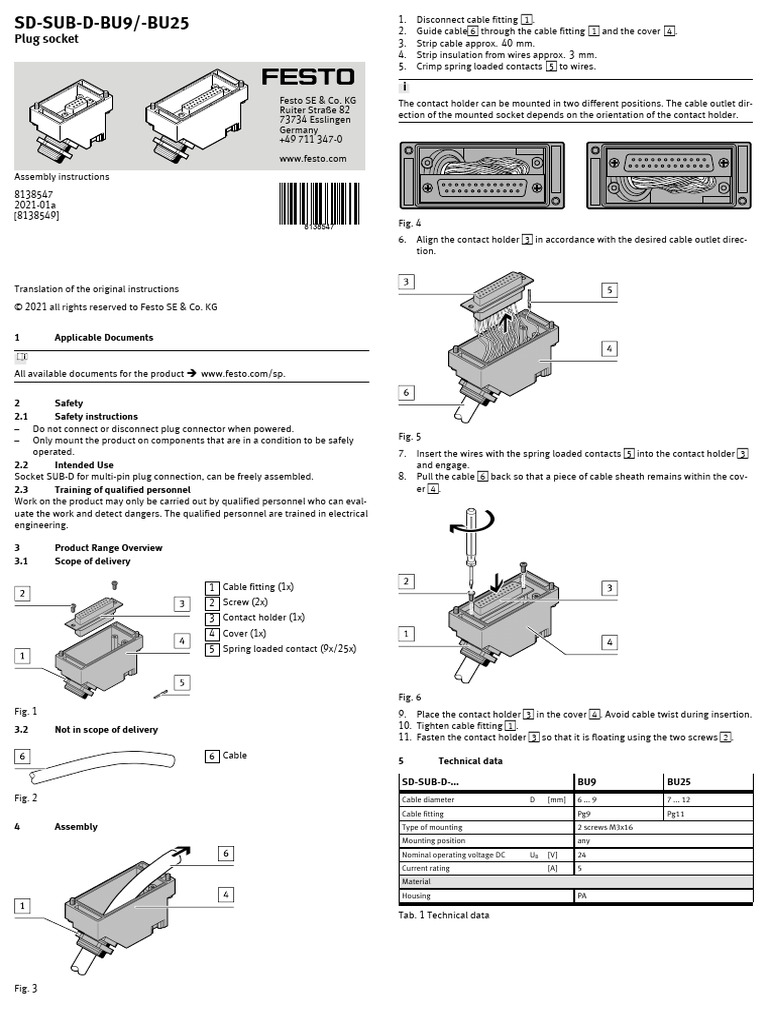 SD SUB D BU9 - BU25 - Assembly Instr - 2021 01a - 8138549g1 | Download ...