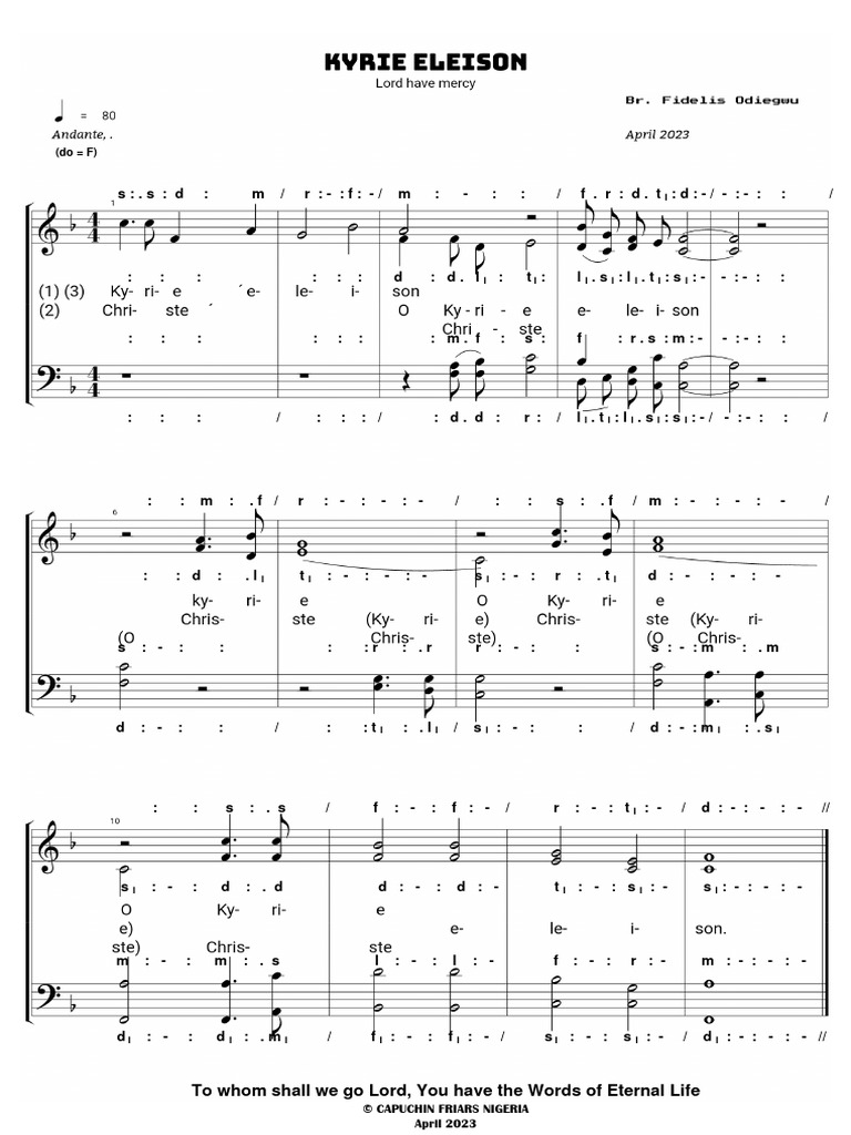 Kyrie Eleison | PDF | Worship | New Testament Content