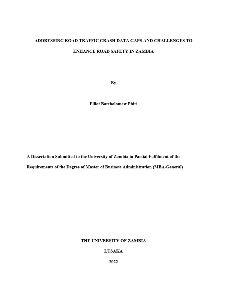 Addressing Road Traffic Crash Data Gaps and Challenges To Enhance Road ...