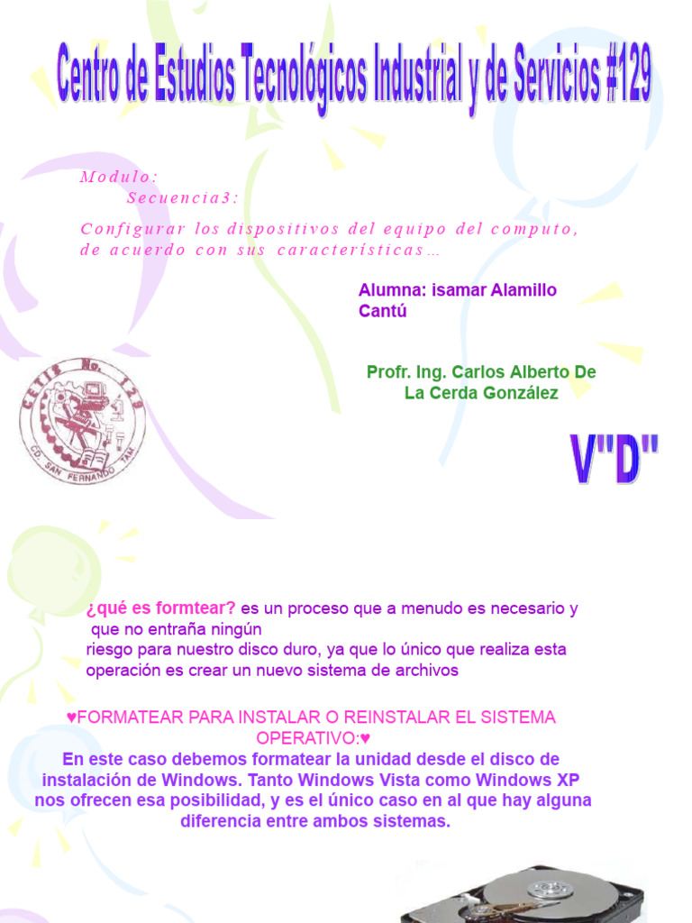 Guía para Formatear Discos en Windows | PDF | Microsoft Windows | Windows Vista