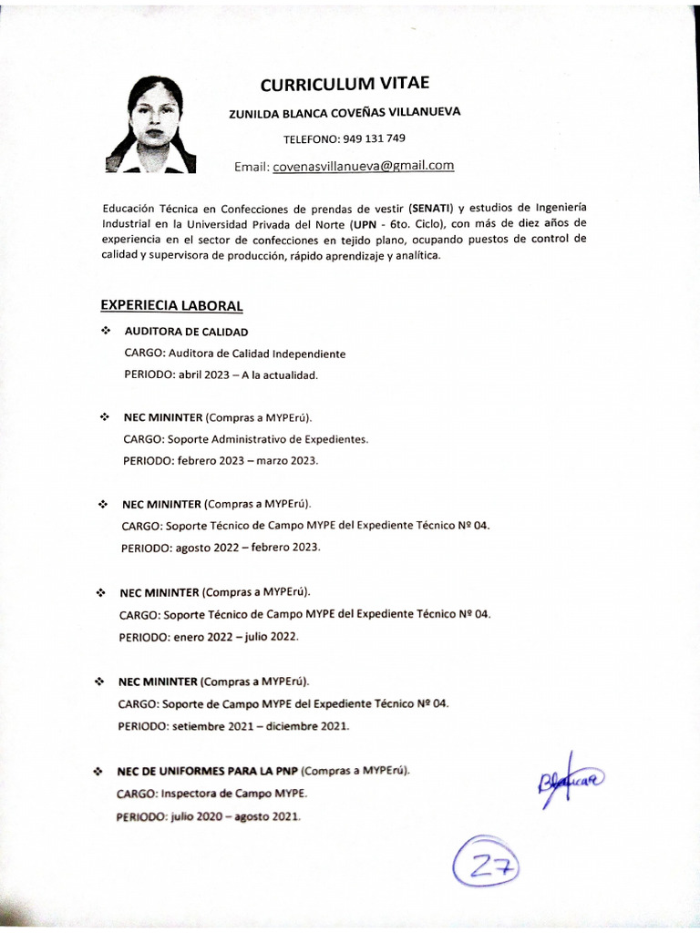 CV Blanca Coveñas Villanueva | PDF