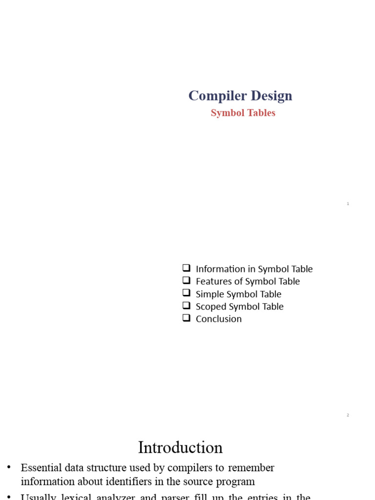 Understanding Symbol Tables in Compilers | PDF | Variable (Computer Science) | Scope (Computer ...