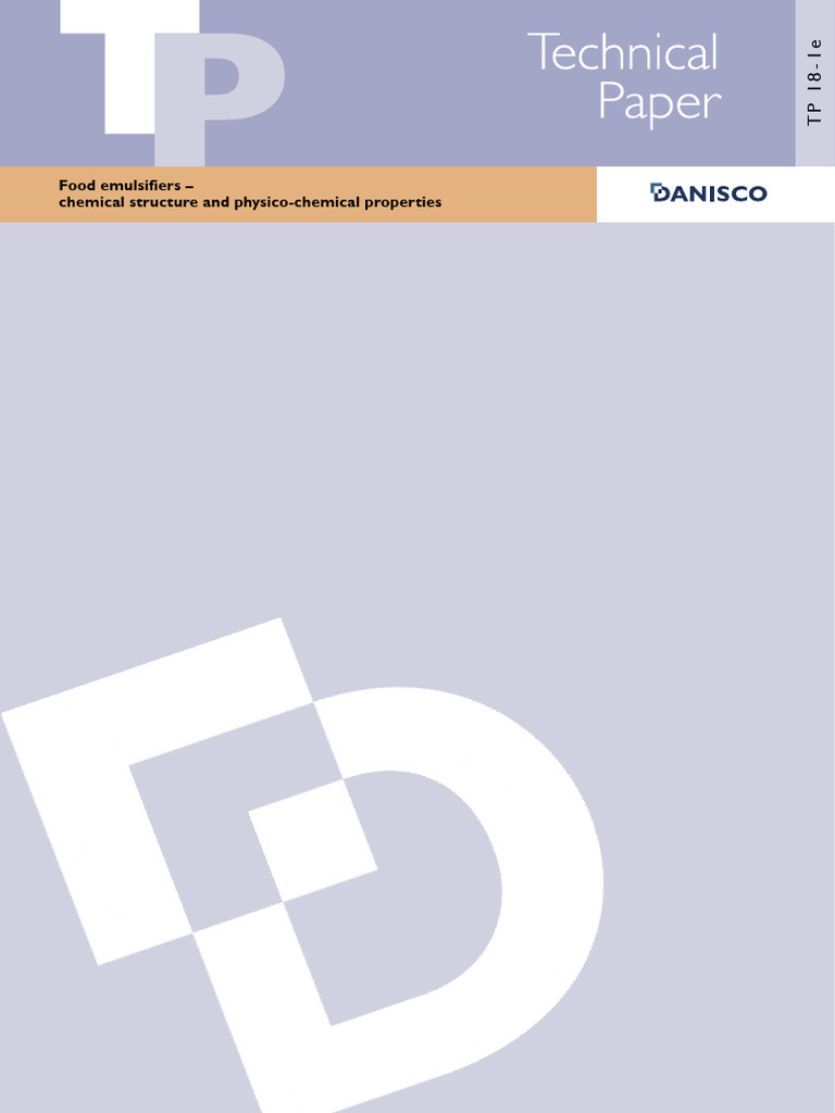 Lactic Acid Esters in Food Emulsifiers | PDF | Triglyceride | Ester