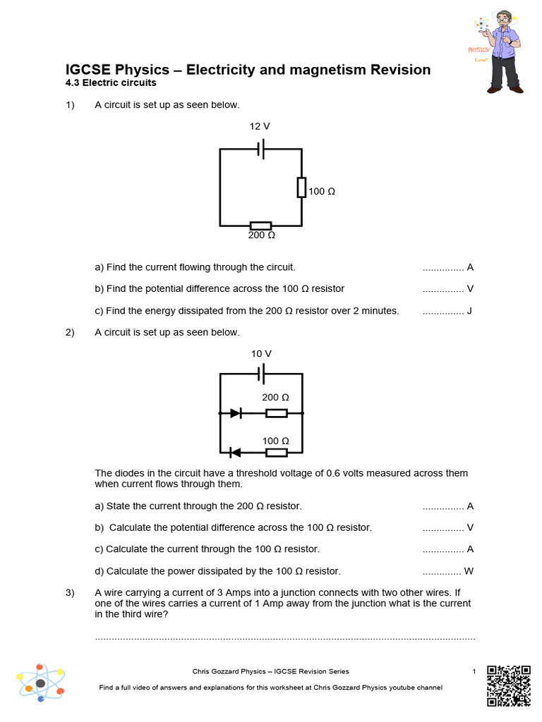 4 Electricity and Magnetism Revision 4.3 Electric Circuits - IGCSE ...