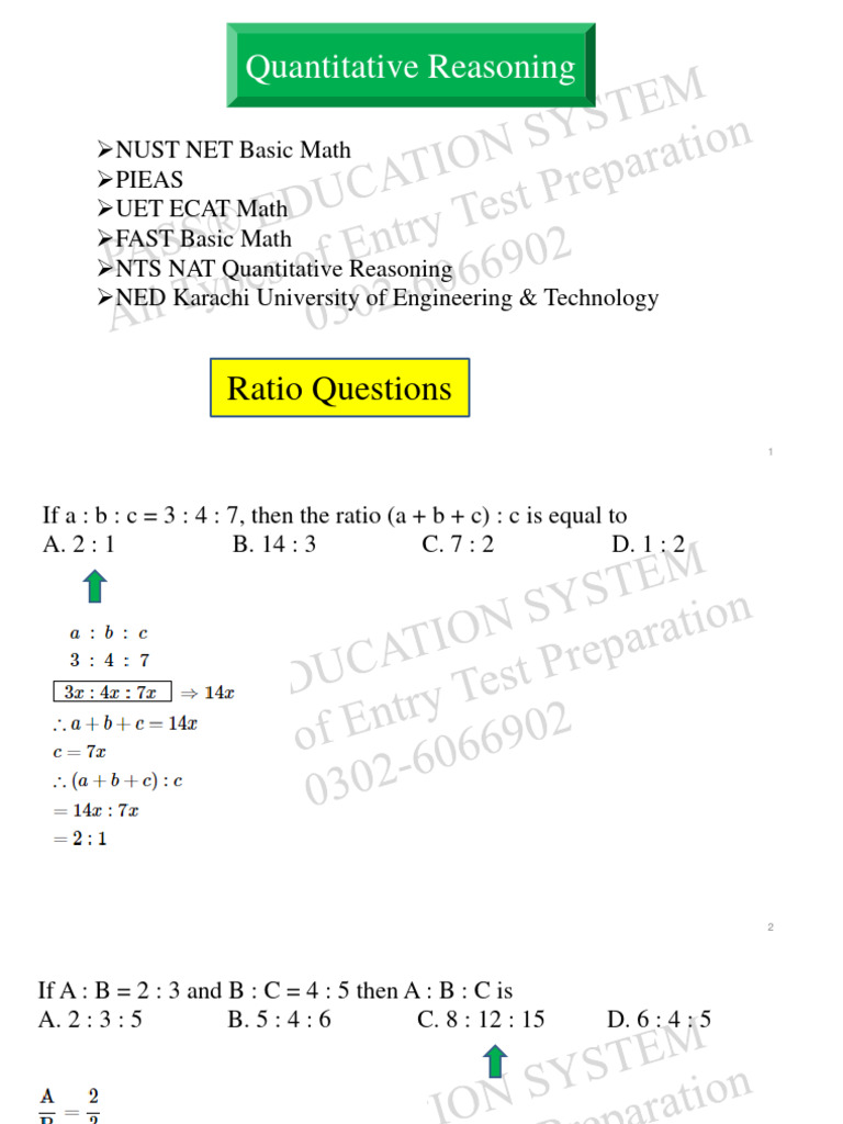 Ratio | PDF | Ratio | Mathematics