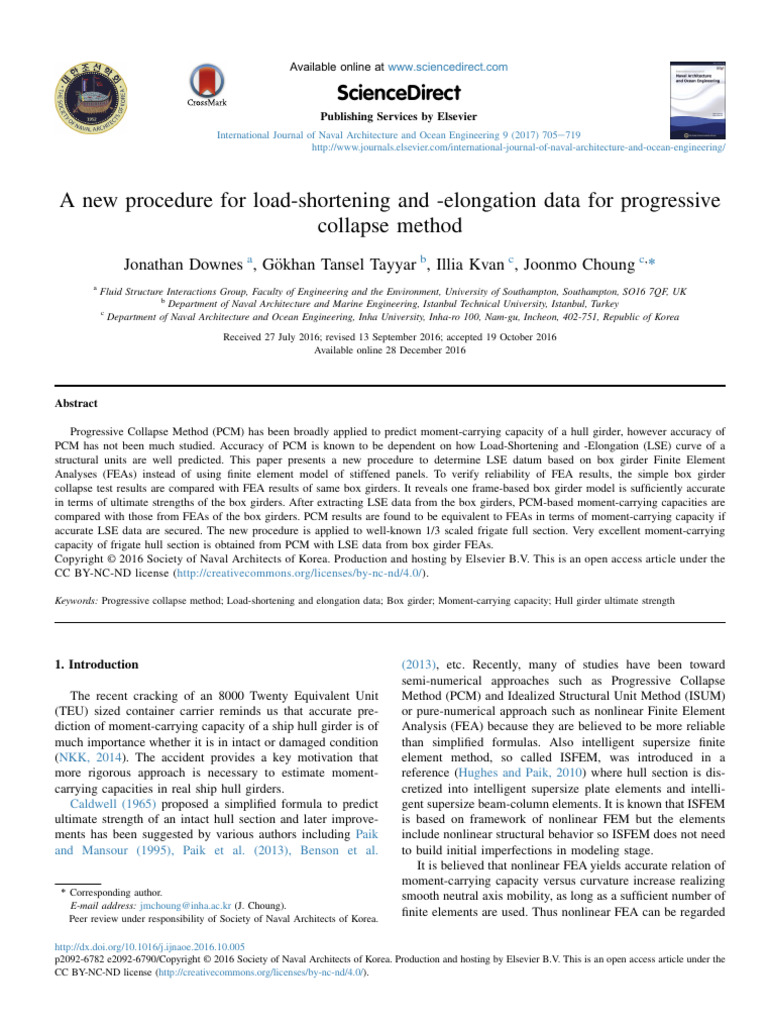 A New Procedure For Load Shortening and 2017 International Journal of ...