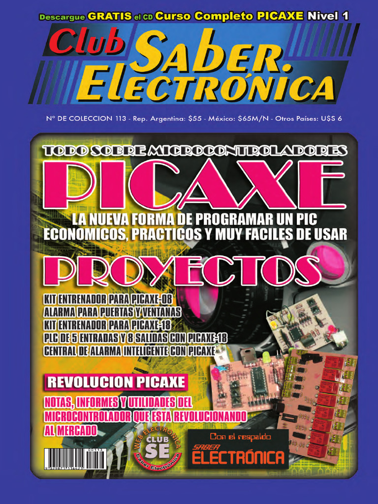 Club Saber Electrónica Nro. 113. Todo Sobre Microcontroladores PICAXE | PDF | Microcontrolador ...