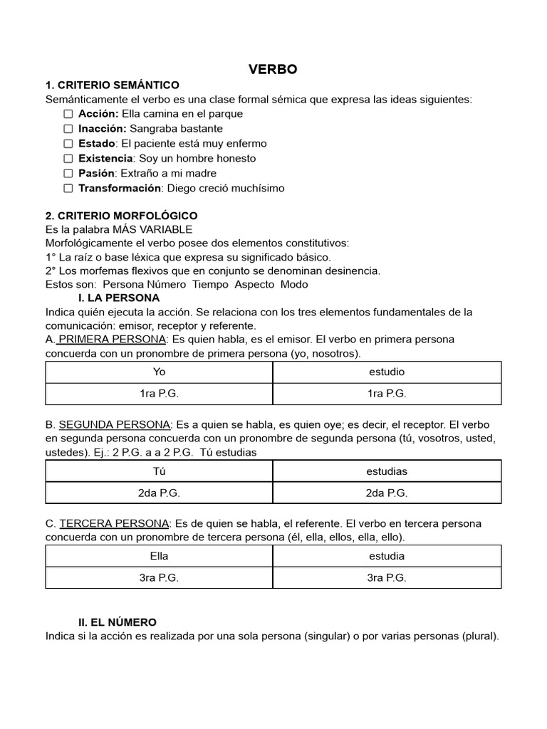 Verbo Pdf Verbo Objeto Gramática