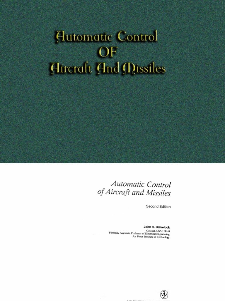 Automatic Control of Aircraft and Missiles | PDF