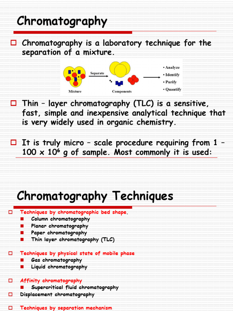 Chromatography | PDF | Chromatography | Thin Layer Chromatography