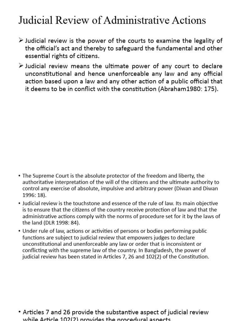 Judicial Review of Administrative Action | PDF | Habeas Corpus | Injunction