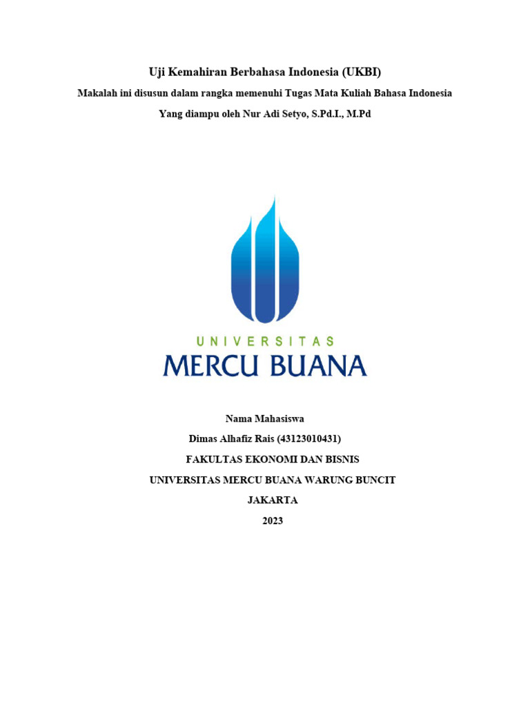 Urgensi Karir di Universitas Mercu Buana | PDF
