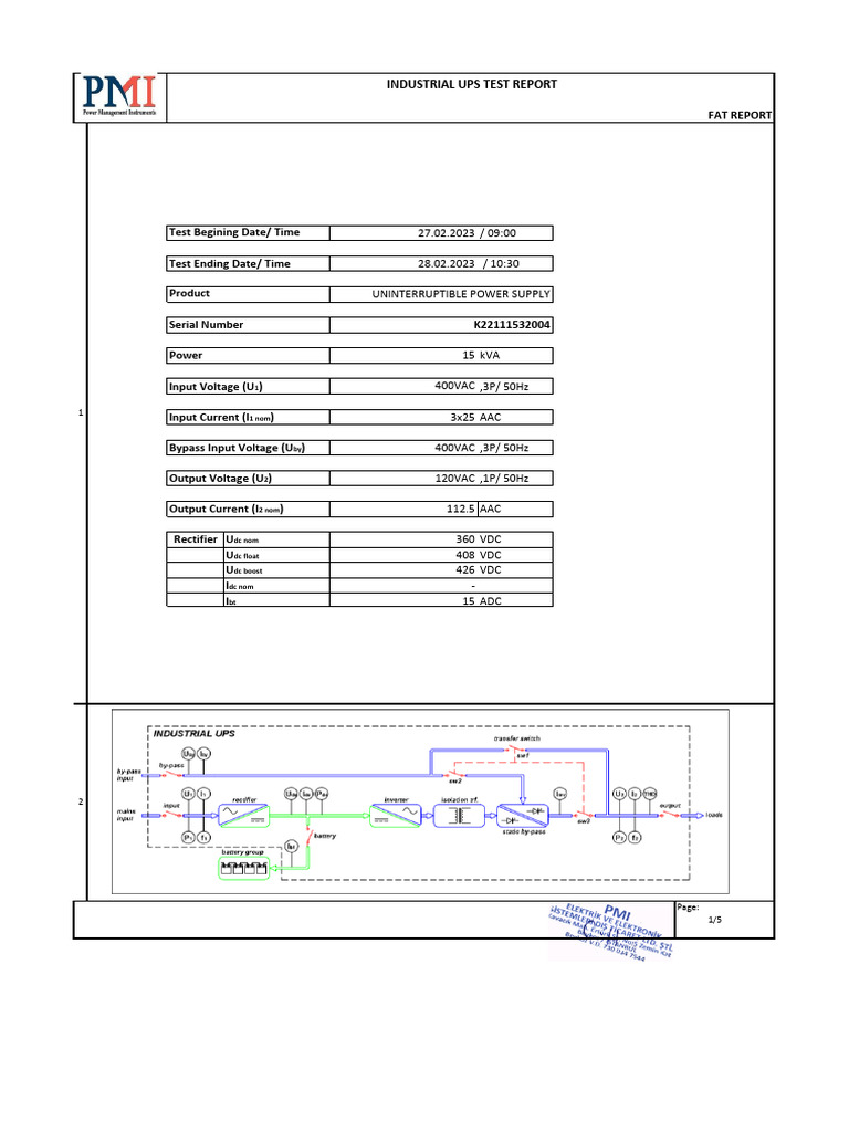 Tip Test Report Ups | PDF | Power Inverter | Rectifier