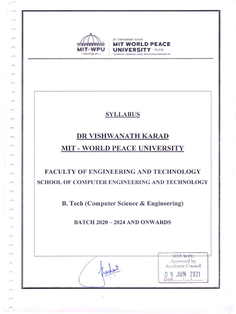 BTech CSE Syllabus | PDF