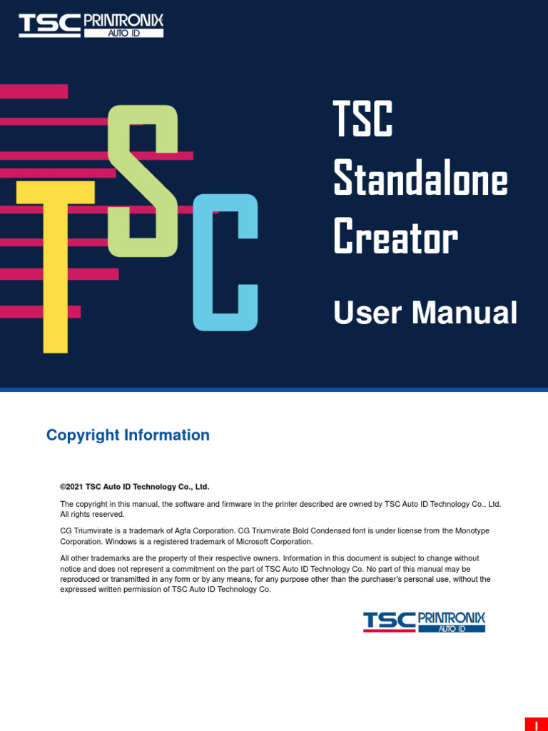 TSC Standalone Creator User Manual | PDF | Icon (Computing) | Menu (Computing)