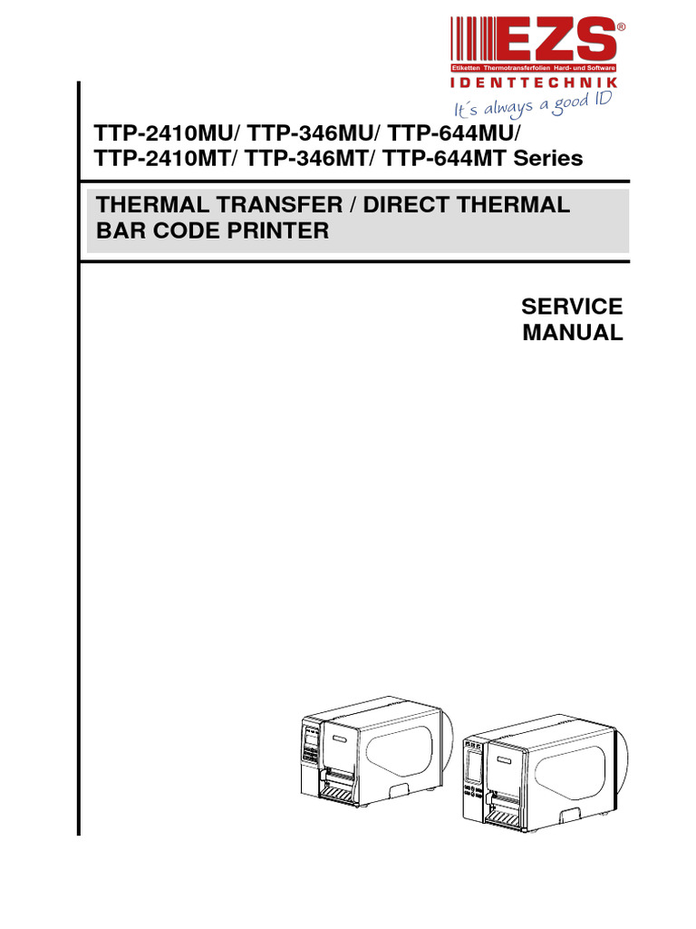 TTP-2410MT MU Service Manual E | PDF | Electrical Connector | Printer ...