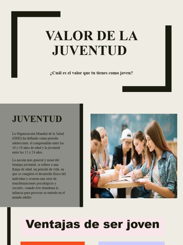 Valor de La Juventud | PDF | Servicio de redes sociales | Juventud