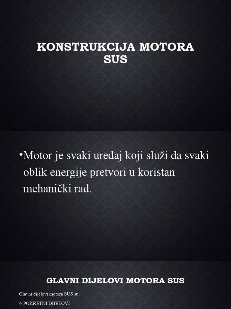 Konstrukcija Motora Sus | PDF
