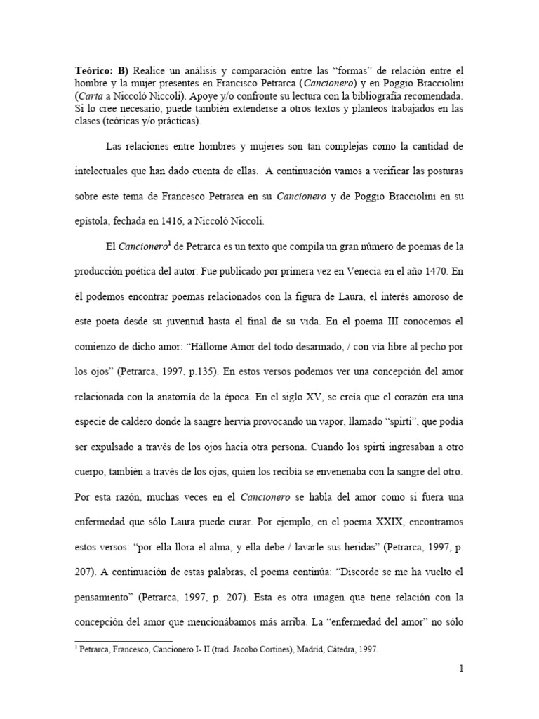 Amor y Saber: Petrarca vs. Bracciolini | PDF | El decameron | Amor