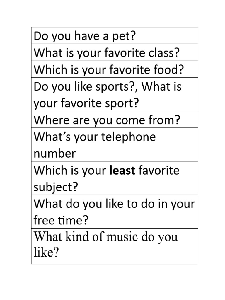Personal Information Questionnaire | PDF