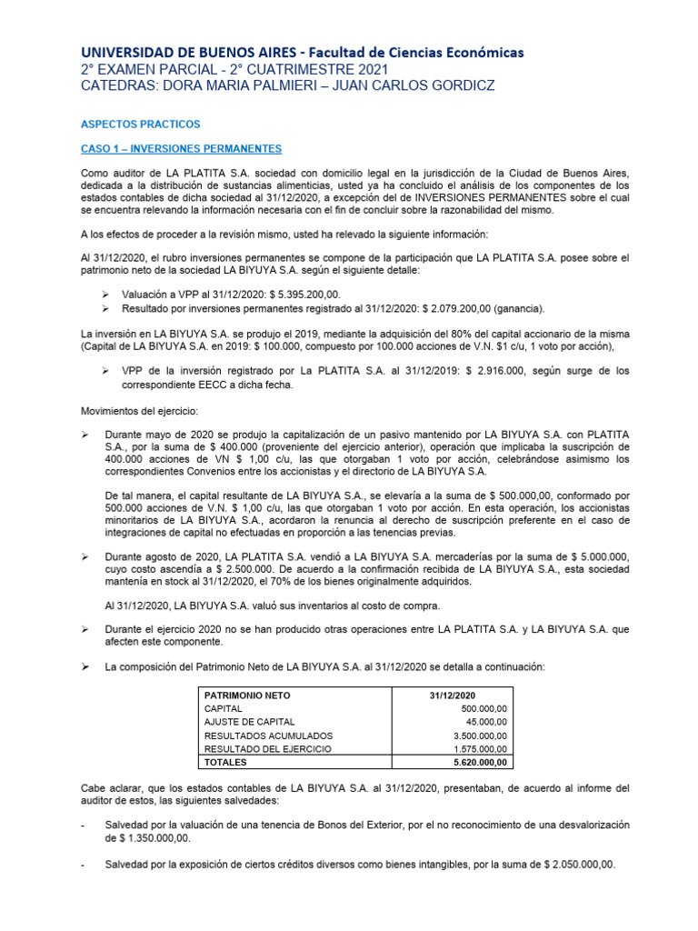 Copia de P - (A) 2° CUAT 2021 ENUNCIADO VPP 2do. PARCIAL | PDF ...