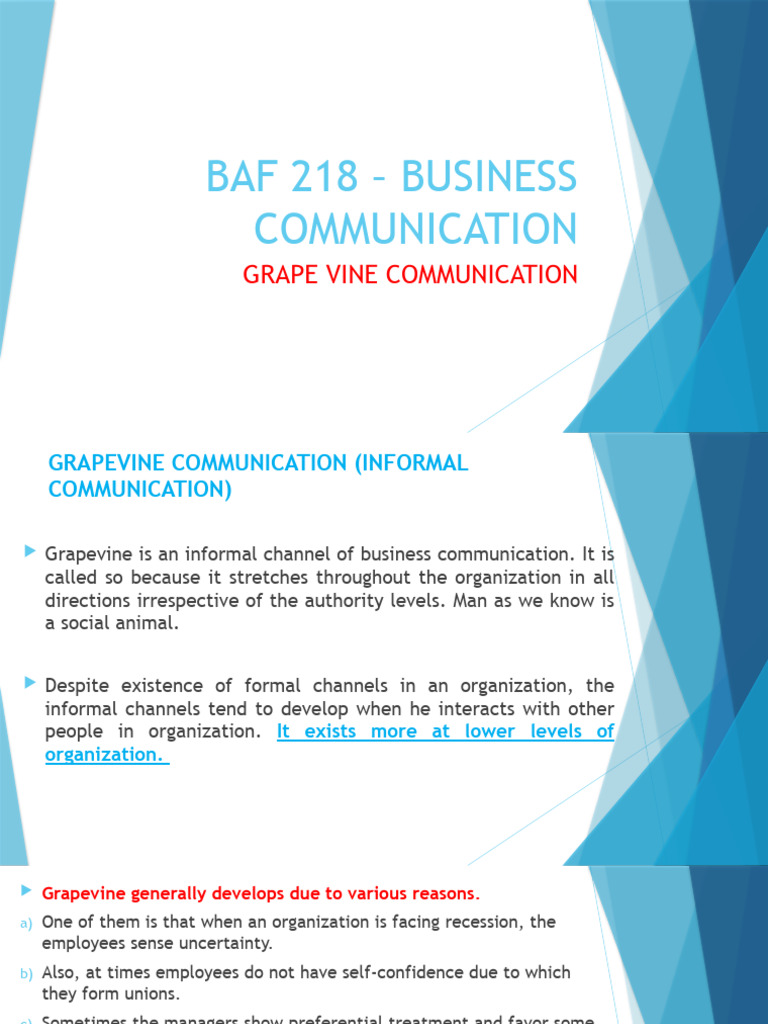 Grapevine Communication - Lesson 3 | PDF | Vitis | Communication