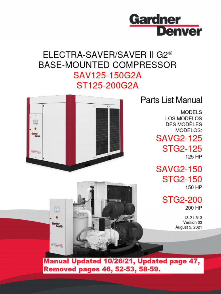 Gardner Denver Manual Partes | PDF | Reliability Engineering | Gas ...