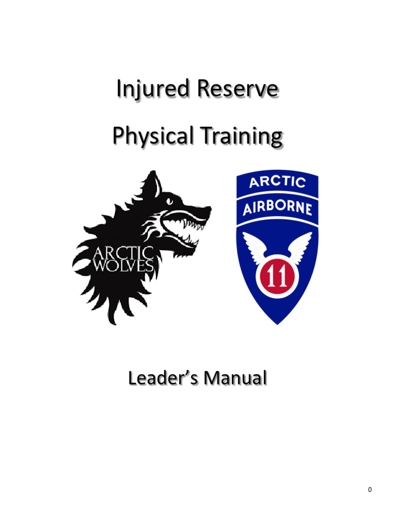 Injured Reserve Physical Training Manual | PDF | Strength Training ...