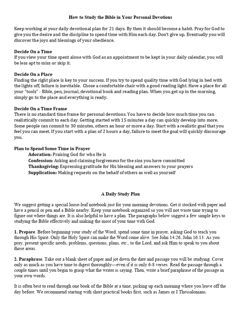 Devotions Handout Fed at The Table Sermon | PDF | Prayer | God