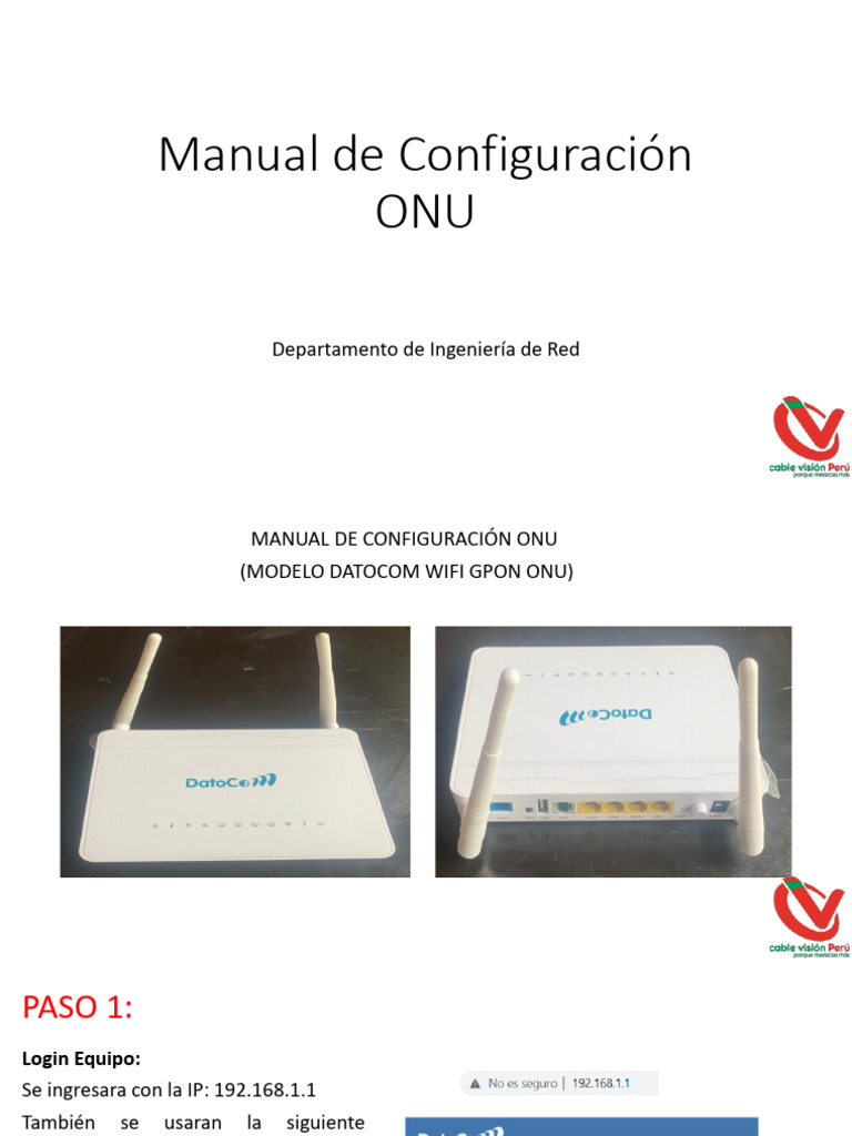 Manual de Configuracion ONU HAYEX DATOCOM WIFI GPON ONU 4PORT WIFI - Ingenieria Cable Vision ...