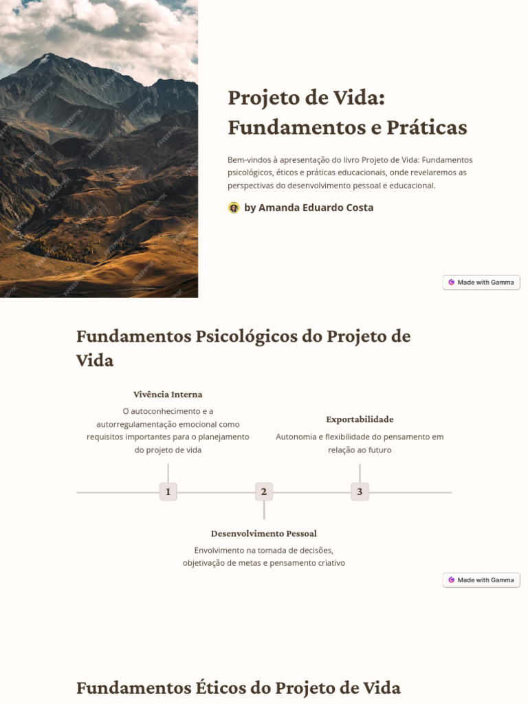 Projeto De Vida Fundamentos E Praticas Pdf Psicologia