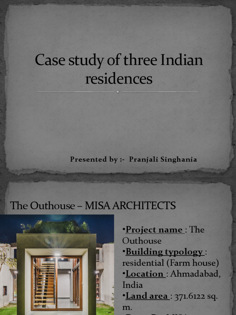 Indian Residential Architecture Case Study | PDF | Window | Roof