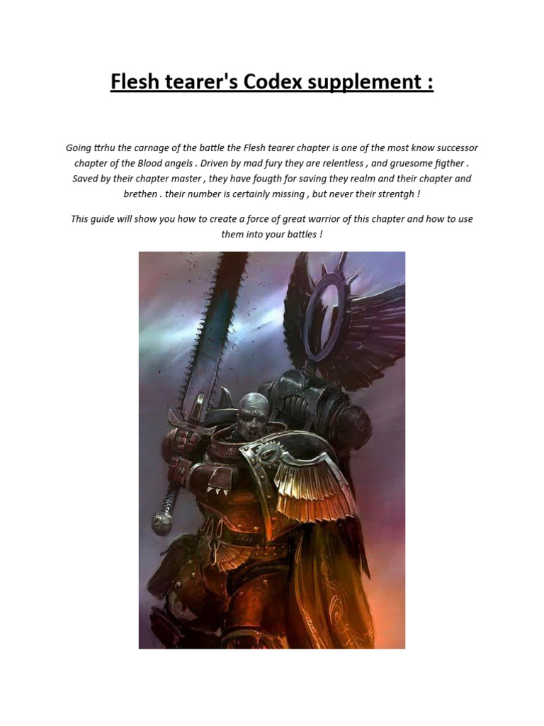 Flesh Tearers Chapter Overview | PDF