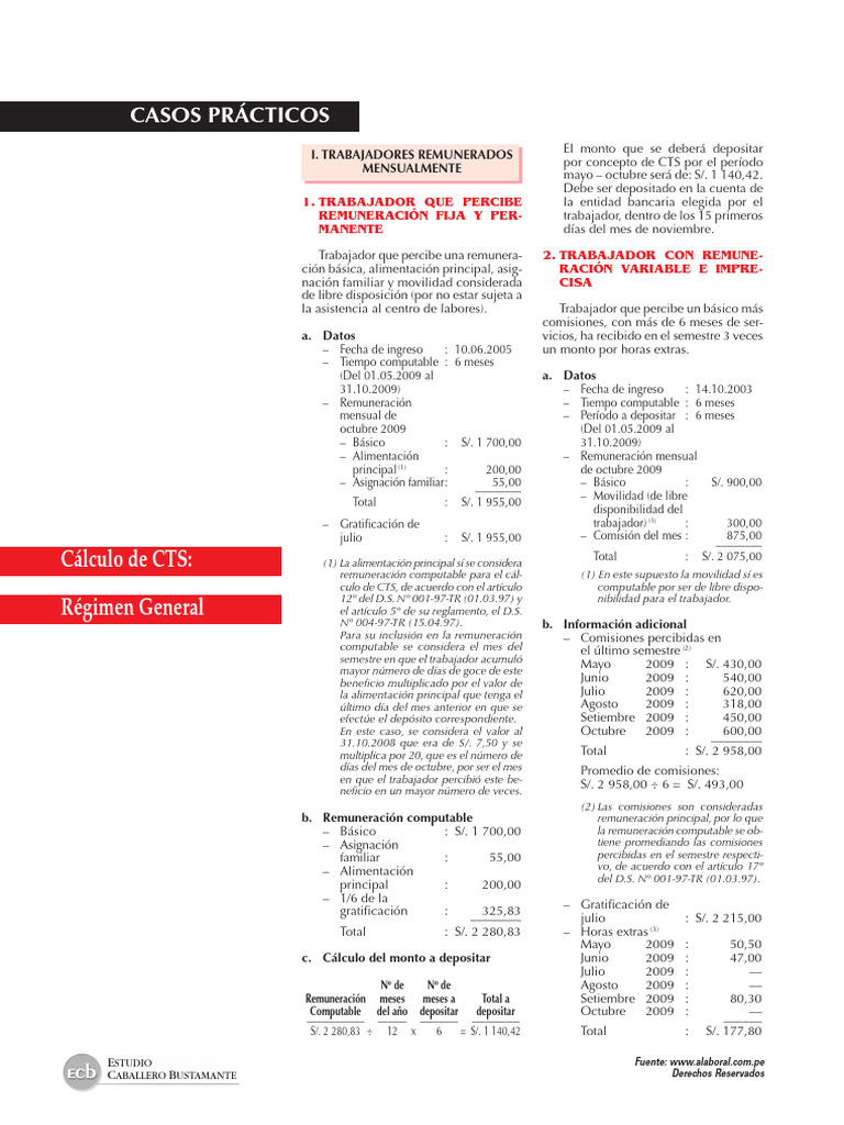 Calculo CTS | PDF | Salario | Relaciones Industriales