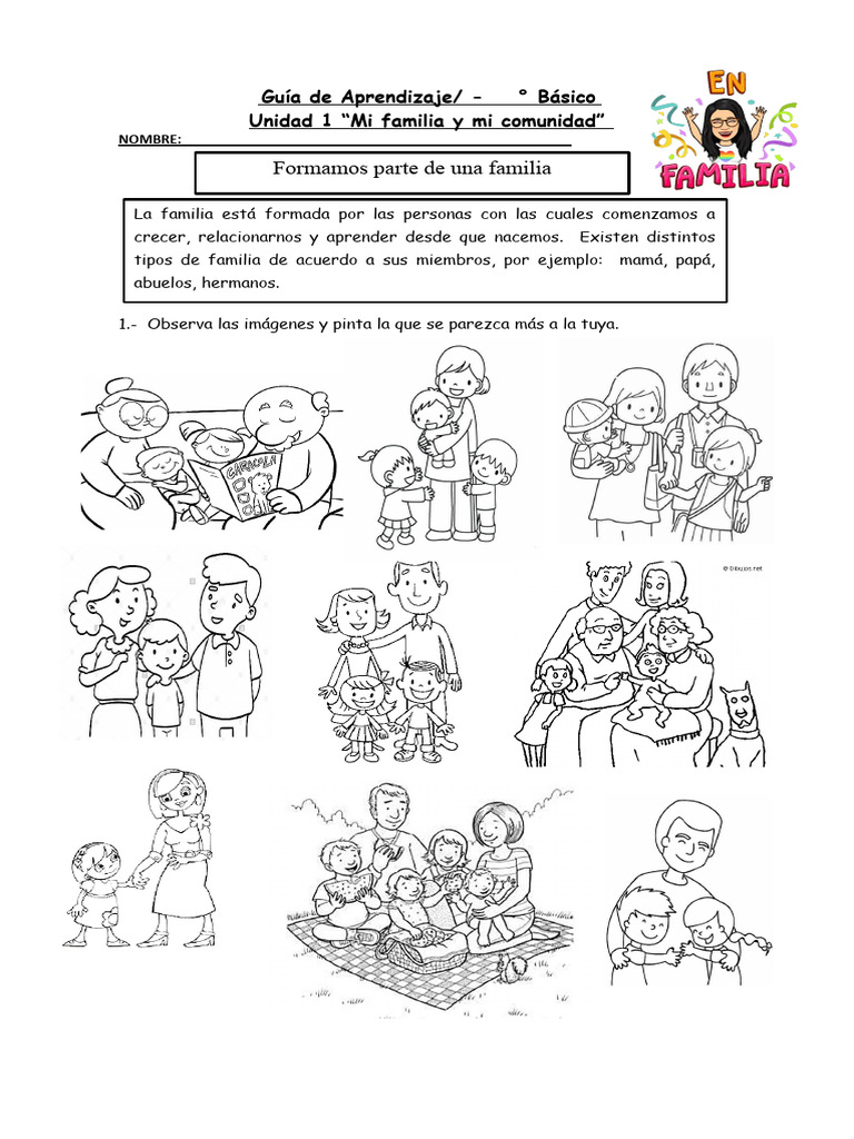 Unidad 1 "Mi Familia y Mi Comunidad | PDF