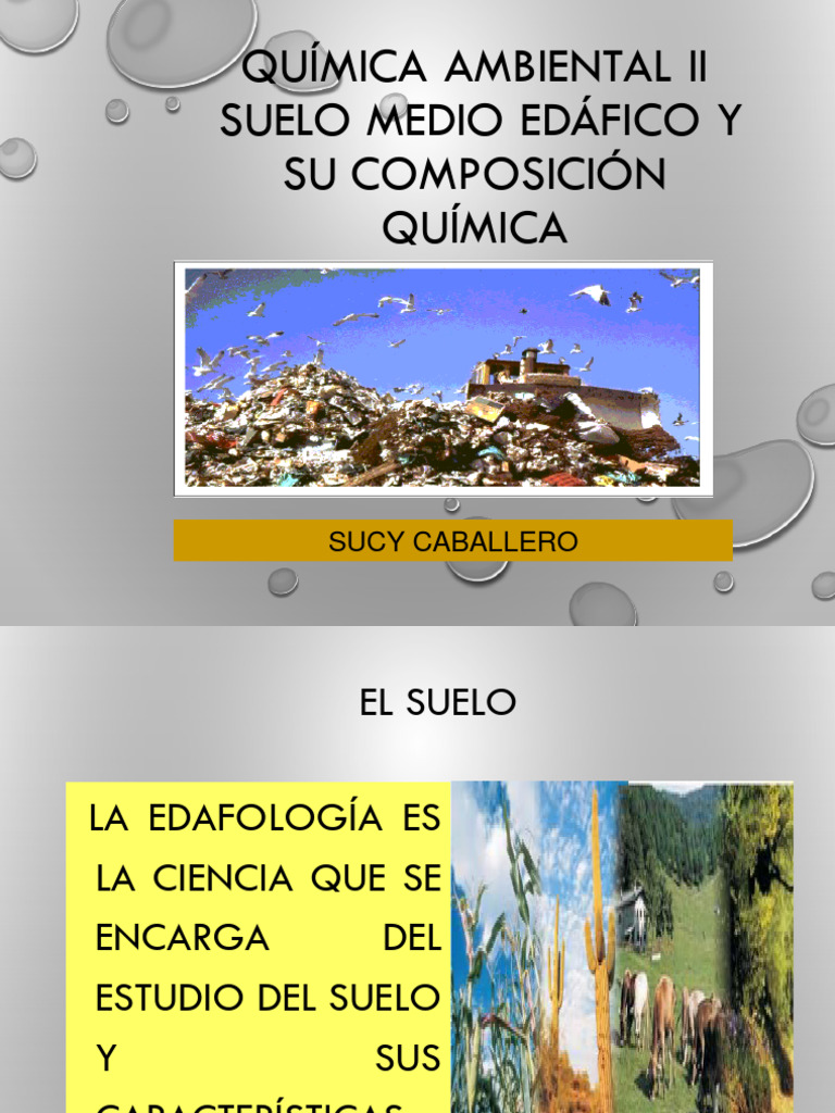Química Ambiental Ii Suelo Medio Edáfico Y Su Composición Química ...