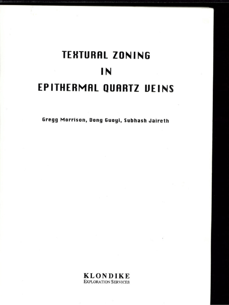 Textural Zoning in Epithermal Quartz Veins | PDF