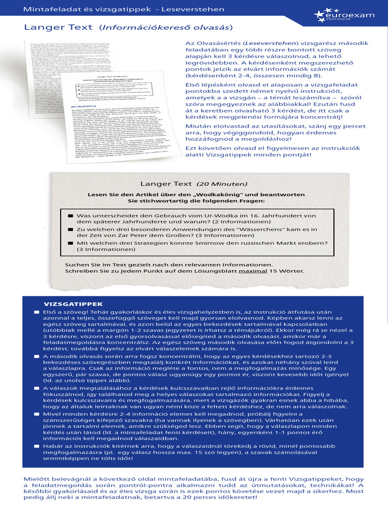 Les2 o Langer-Text c1 Uj Vizsgatippek-Mintafeladat v2 | PDF