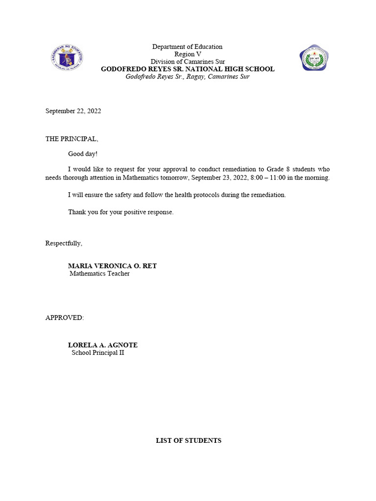 Letter of Remediation | PDF