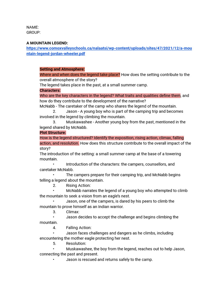 Youngwoong Kim - STORY 2: A Mountain Legend | PDF | Narrative | Legends